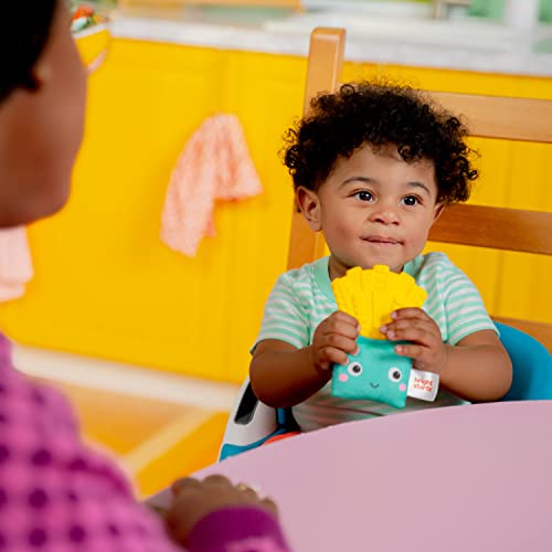 Bright Starts Side of Smiles French Fry Teether Toy with Crinkle Textures, Baby Teething Toy, BPA Free, Unisex, 3 Months+