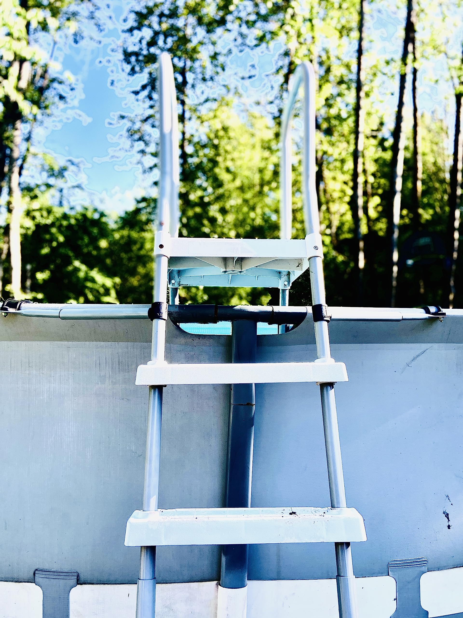 Above Ground Swimming Pool Ladder Latch **Sold as Set** Ladder Anchor Safety Stabilizer Pool Frame Reduce Injury**Stop Wear On Your Pool Liner**