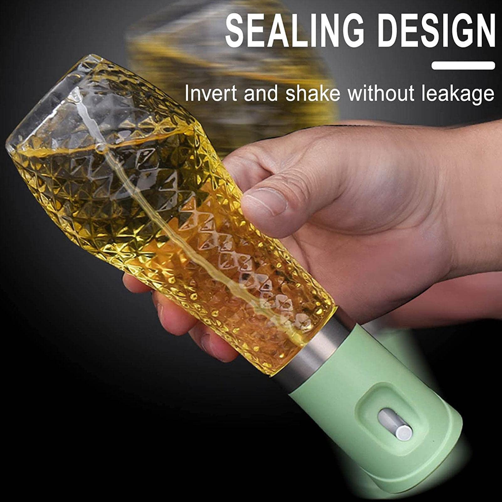 YUAB Oil Sprayer for Cooking, 260ml Olive Oil Sprayer Mister, Olive Oil Spray Bottle, Kitchen Gadgets Accessories for, Oil Spritzer, for Salad, Baking, Frying, BBQ