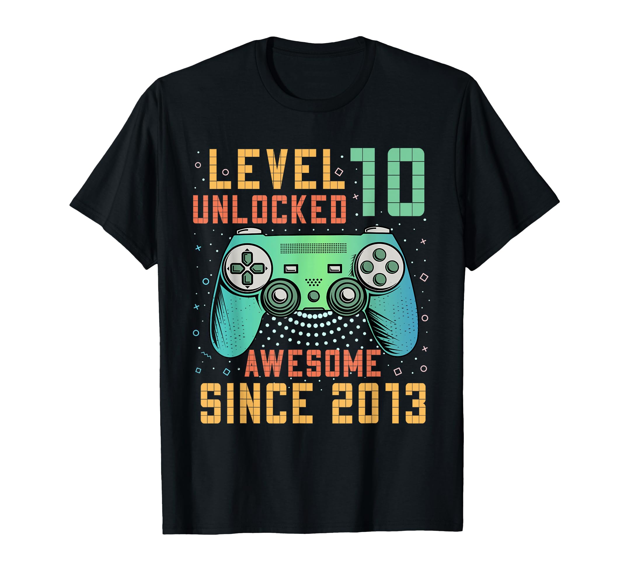 Level 10 Unlocked 10th Birthday 10 Year Old Boy Gifts Gamer T-Shirt