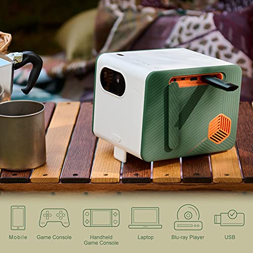 BenQ GS50 1080p Wireless Outdoor Projector | Extra Bass Bluetooth Speaker | IPX2 Splash & Drop Resistant | WiFi | Android TV | Chromecast & AirPlay | Auto Focus | 2D Keystone | HDMI | USB-C | PD 45W
