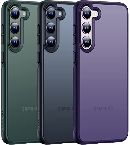 CASEKOO Genuine Official for Samsung Galaxy S23 Plus case (10FT Military Drop Protection) (Zero-Smudge Tech) Translucent Hard Back & Soft Bumper, Protective Slim Thin S23 Plus Case 6.6'' 2023, Purple