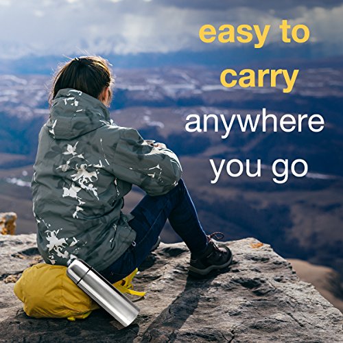 Best Stainless Steel Coffee Thermos, BPA Free, New Triple Wall Insulated, Hot Water & Cold Drinks for Hours, Perfect for Biking, Backpack, Camping, Office or Car (17 OZ/500ML)