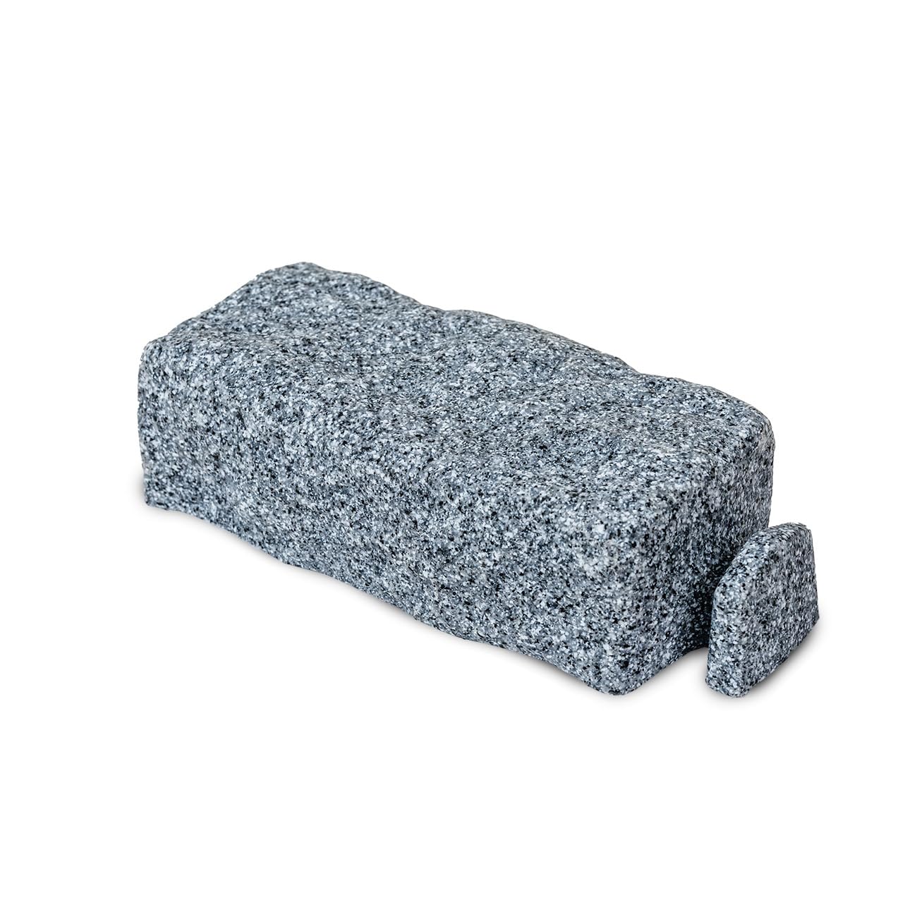Beuta DIY No Dig Faux Stone Landscape Edging Start Brick - This Functional Start Brick Begins Your Landscaping Project (1 Pc. Greystone) Designed to Connect to Other Beuta Bricks.