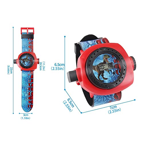 Chenfly Dinosaur Projector Digital Wrist Watch Kids Watch 24 Dinosaur Design Cartoon Watch Projector Funny with Strap Educational Toy Gift
