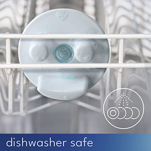 Storage Theory Suction Cup Sponge Holder - White Bathroom and Kitchen Sink Organizer for Round Sponges - No Sponges Included - 1 Pack