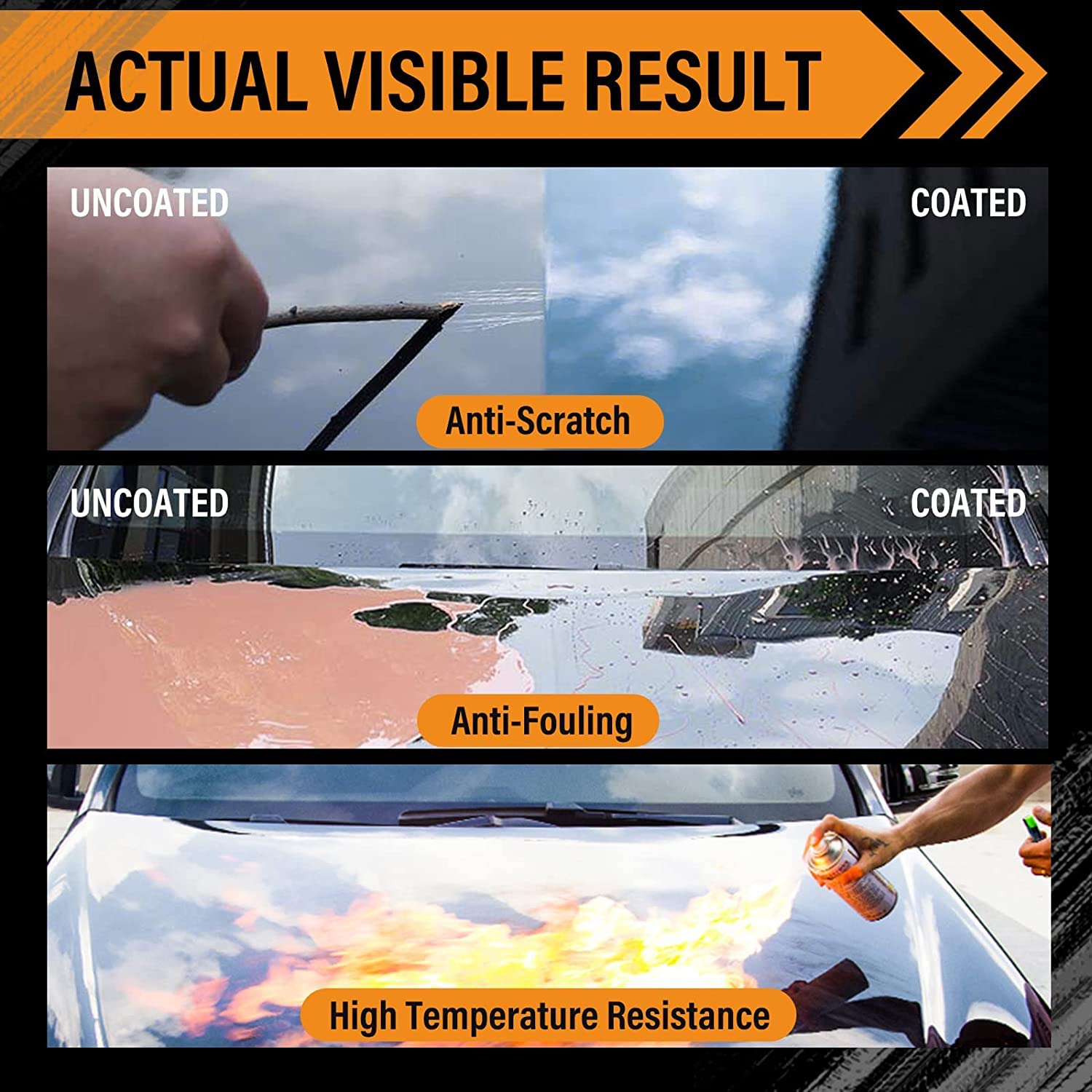 2pc Quick Ceramic Coating Seal Kit - Headlight Restoration - Glass Cleaner - Plastic Trim Restorer - Makes Cars Look Like New - Long Lasting Shine - High Protection (120ml + Glitter Cloth)
