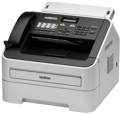 Brother FAX-2840 High Speed Mono Laser Fax Machine, Dark/light gray - FAX2840 17.750x18.125x16.625