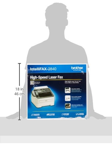 Brother FAX-2840 High Speed Mono Laser Fax Machine, Dark/light gray - FAX2840 17.750x18.125x16.625