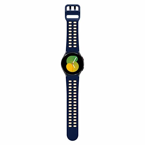 SAMSUNG Galaxy Watch5 Bespoke Edition 40mm Bluetooth Smartwatch, Body, Health, Fitness, Sleep Tracker, Improved Battery, Sapphire Crystal Glass, US Version, Graphite Extreme Sport Band, Navy/Mustard