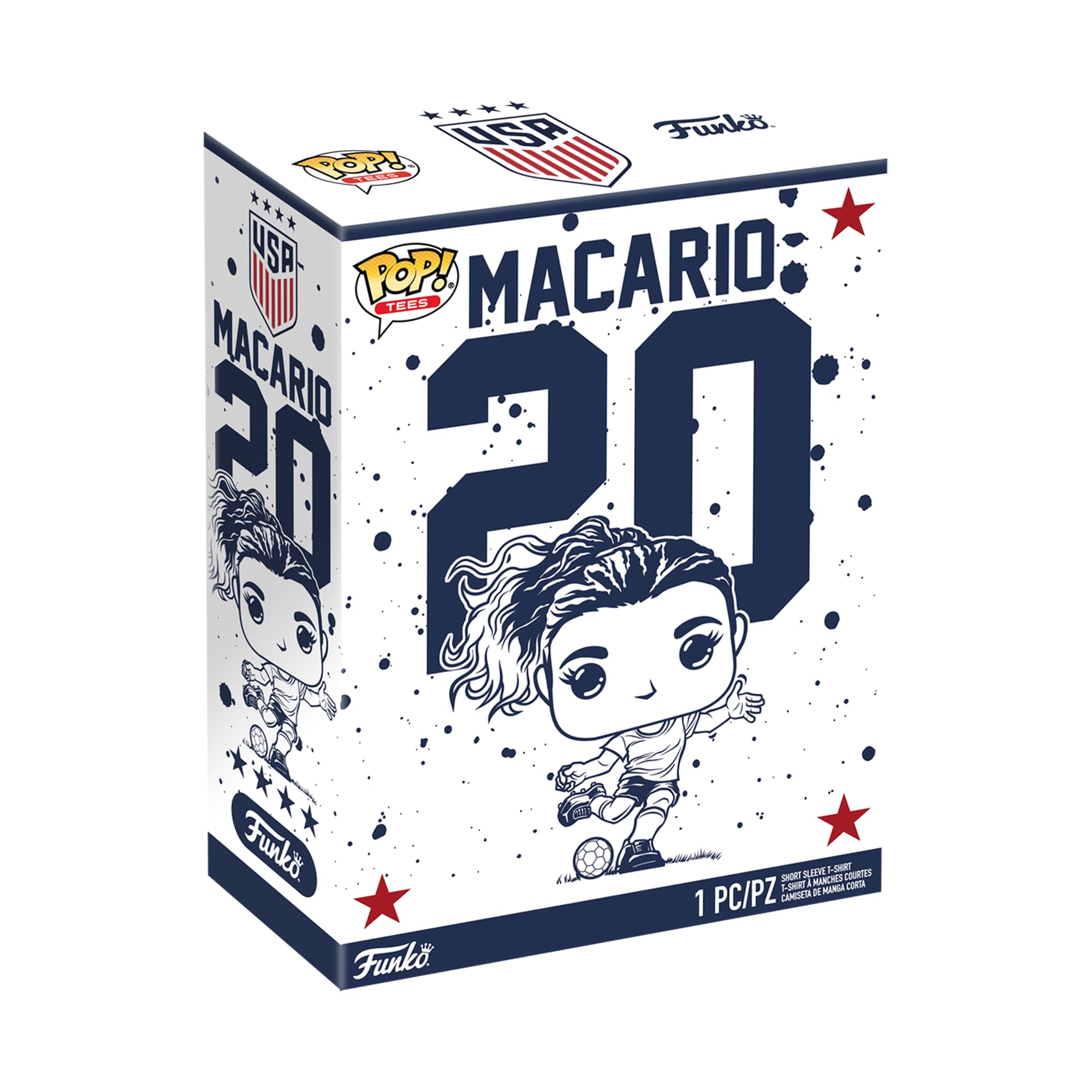 Funko Pop! Boxed Tee: The U.S Women's National Soccer Team - Caterina Macario - XS
