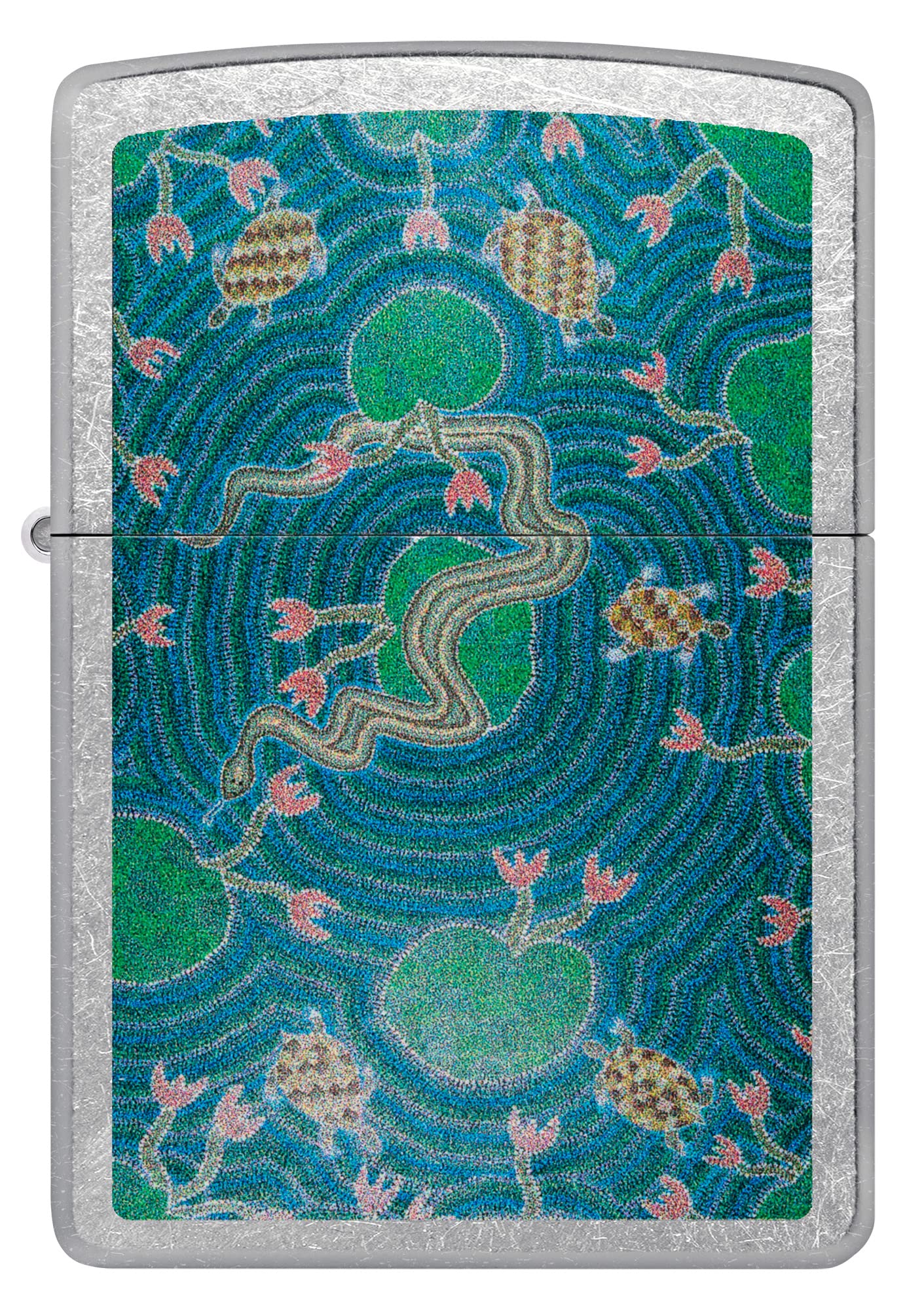 Zippo John Smith Gumbula Snake & Turple Design Street Chrome Pocket Lighter