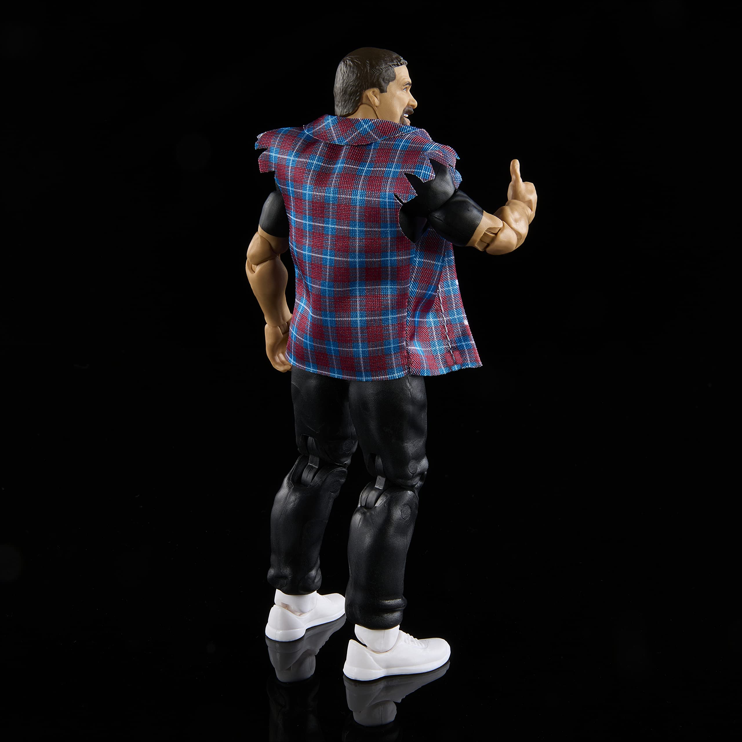 Mattel WWE Elite Collection Action Figure & Accessories, Series #102 Commissioner Foley 6-inch Collectible with 25 Articulation Points & Swappable Hands
