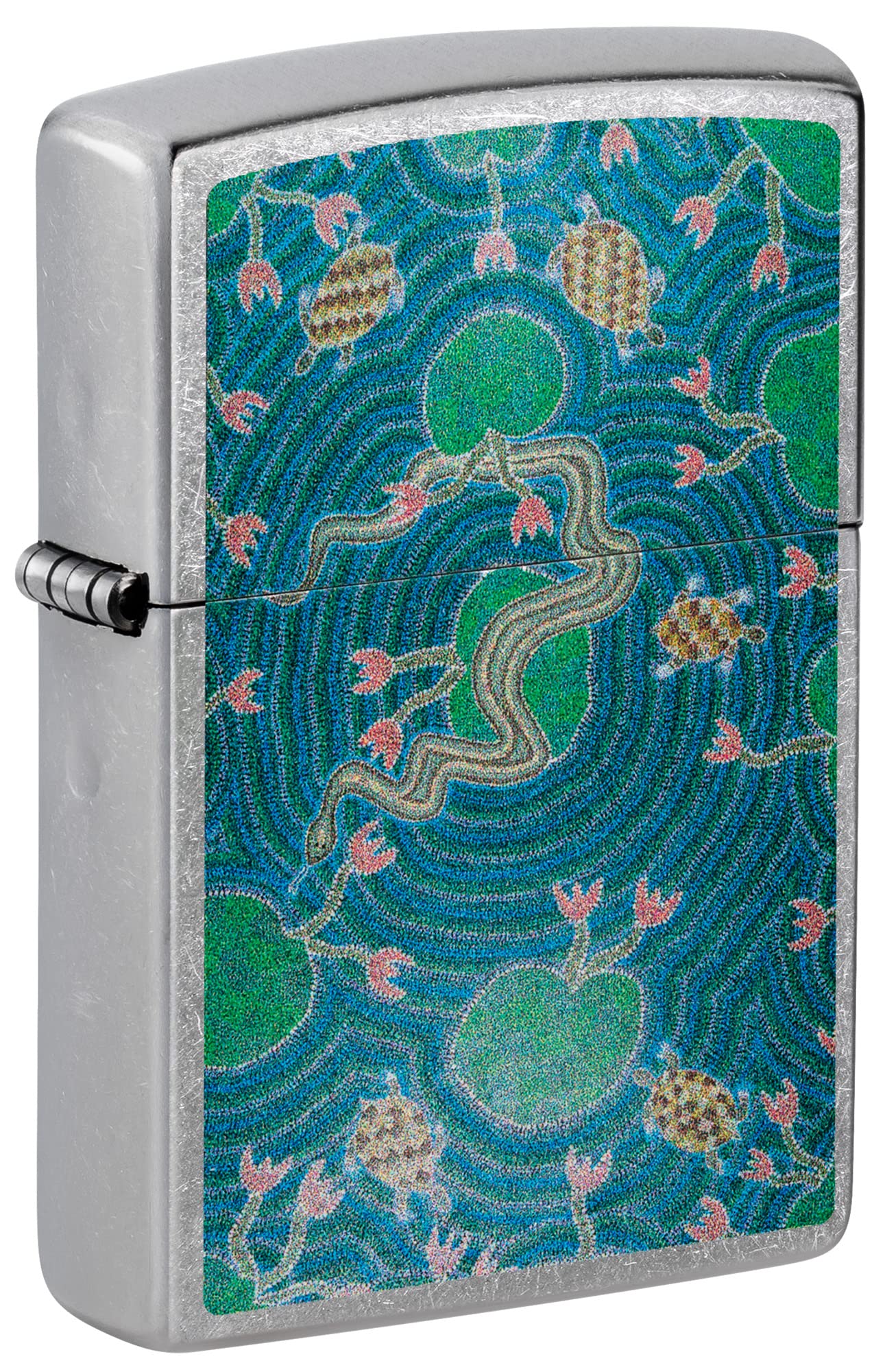 Zippo John Smith Gumbula Snake & Turple Design Street Chrome Pocket Lighter
