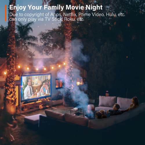 Mini Projector, VOPLLS 1080P Full HD Supported Video Projector, Portable Outdoor Home Theater Movie Projector, 50% Zoom, Compatible with HDMI, USB, AV, Smartphone/Tablet/Laptop/PC/TV Box