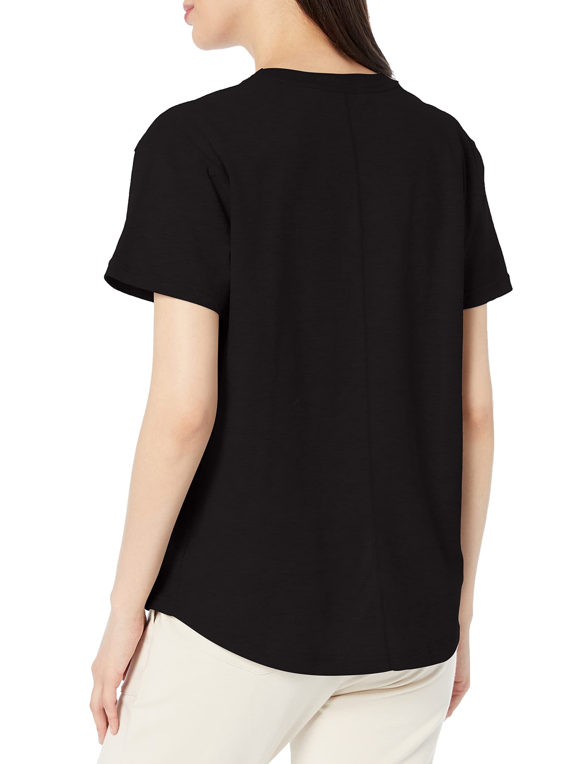 Hanes Comfortblend Standard Originals Oversized T-Shirt, Cotton Crewneck Tee for Women, Plus, Black, 2X Large