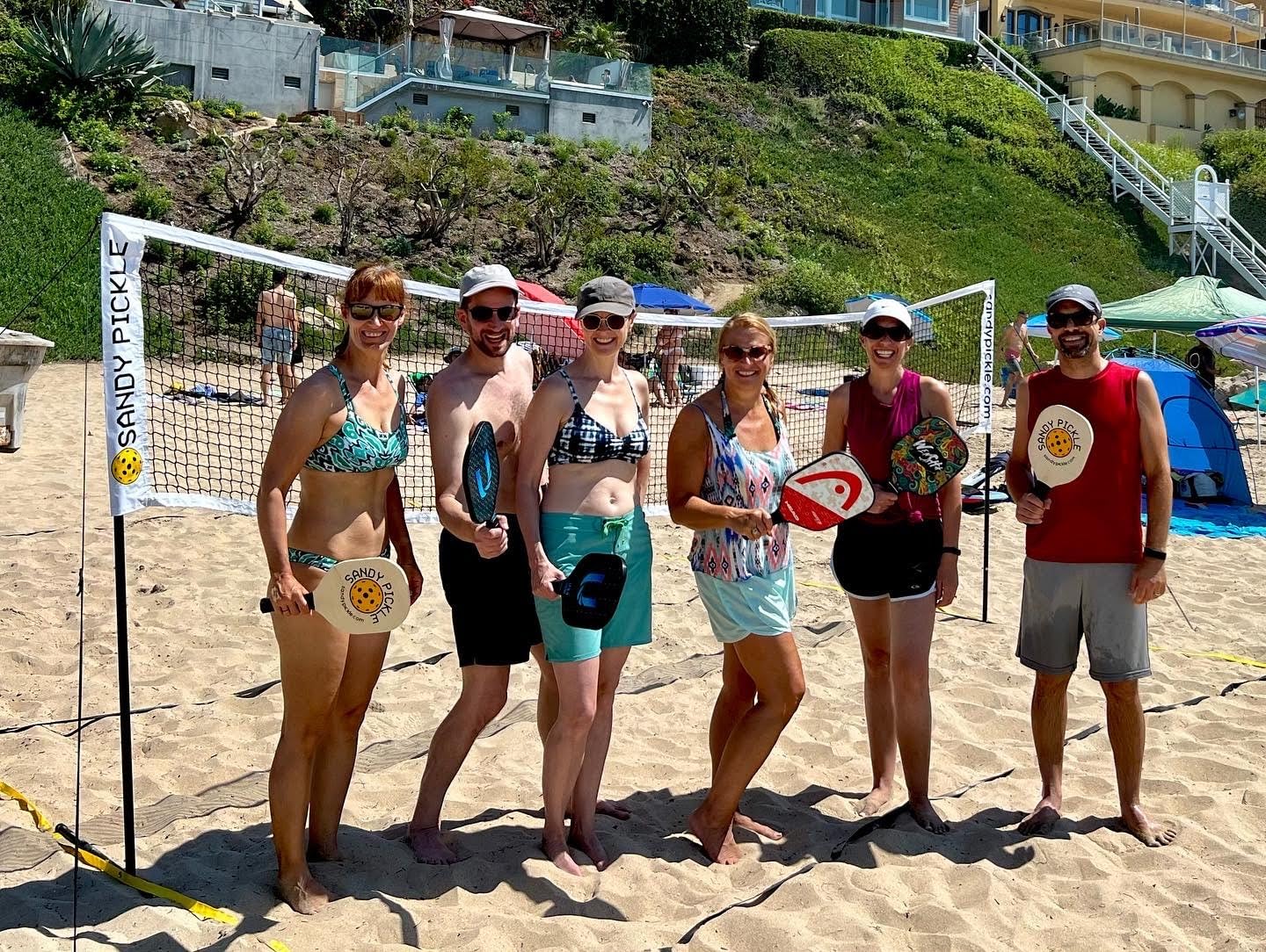 Sandy Pickle | Portable Beach & Grass Pickleball Set | Takes Pickleball Off The Hardcourt Puts IT ON The Beach, in The Park, & ON Your OWN Grass!