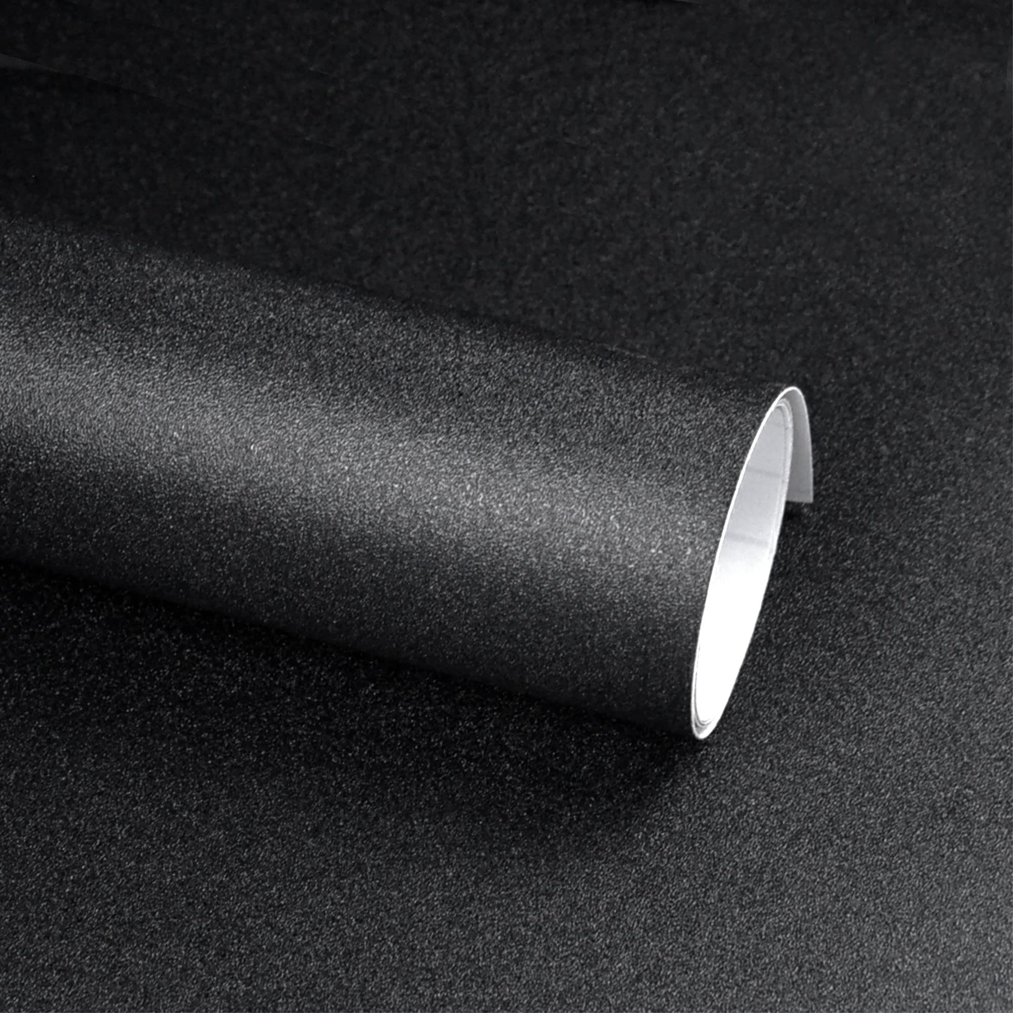 Lypumso Black Diamond Vinyl Wrap, Matte Black Sparkle Car Wrap Film, Vehicle Decor Sticker Bubble Free Self-Adhesive, Car Wrapping DIY Decals Auto Motocycle Bicycle Truck Exterior Interior (1ft x 5ft)