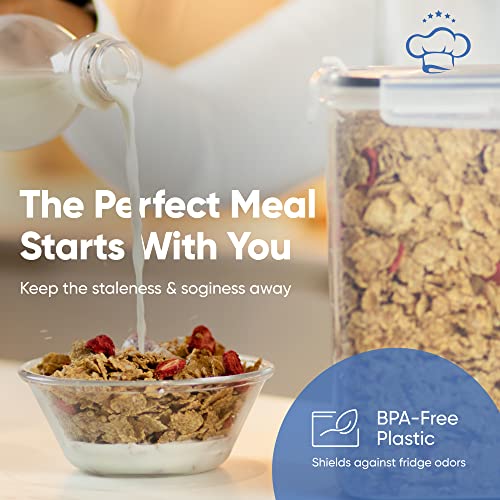 Cereal Containers Storage Set Large (4L,135.2 Oz), Airtight Food Storage Containers for Kitchen & Pantry Organization, Cereal Storage Container Set for Crunchiness, BPA Free Dispenser Keepers