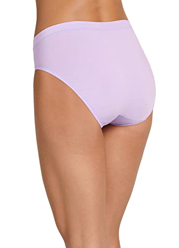 Jockey Women's Underwear Cotton Stretch Hi Cut, Digital Lavender, 8