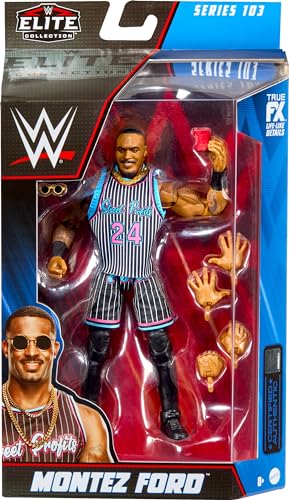 Mattel WWE Montez Ford Elite Collection Action Figure with Accessories, Articulation & Life-like Detail, Collectible Toy, 6-inch