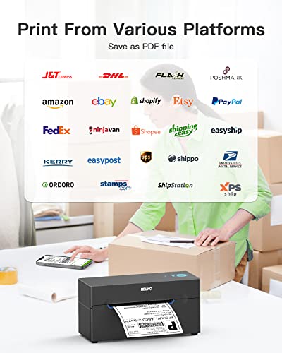 Nelko Bluetooth Thermal Shipping Label Printer, Wireless 4x6 Shipping Label Printer for Small Business, Support Android, iPhone and Windows, Widely Used for Amazon, Ebay, Shopify, Etsy, USPS
