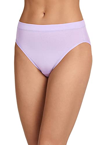 Jockey Women's Underwear Cotton Stretch Hi Cut, Digital Lavender, 8