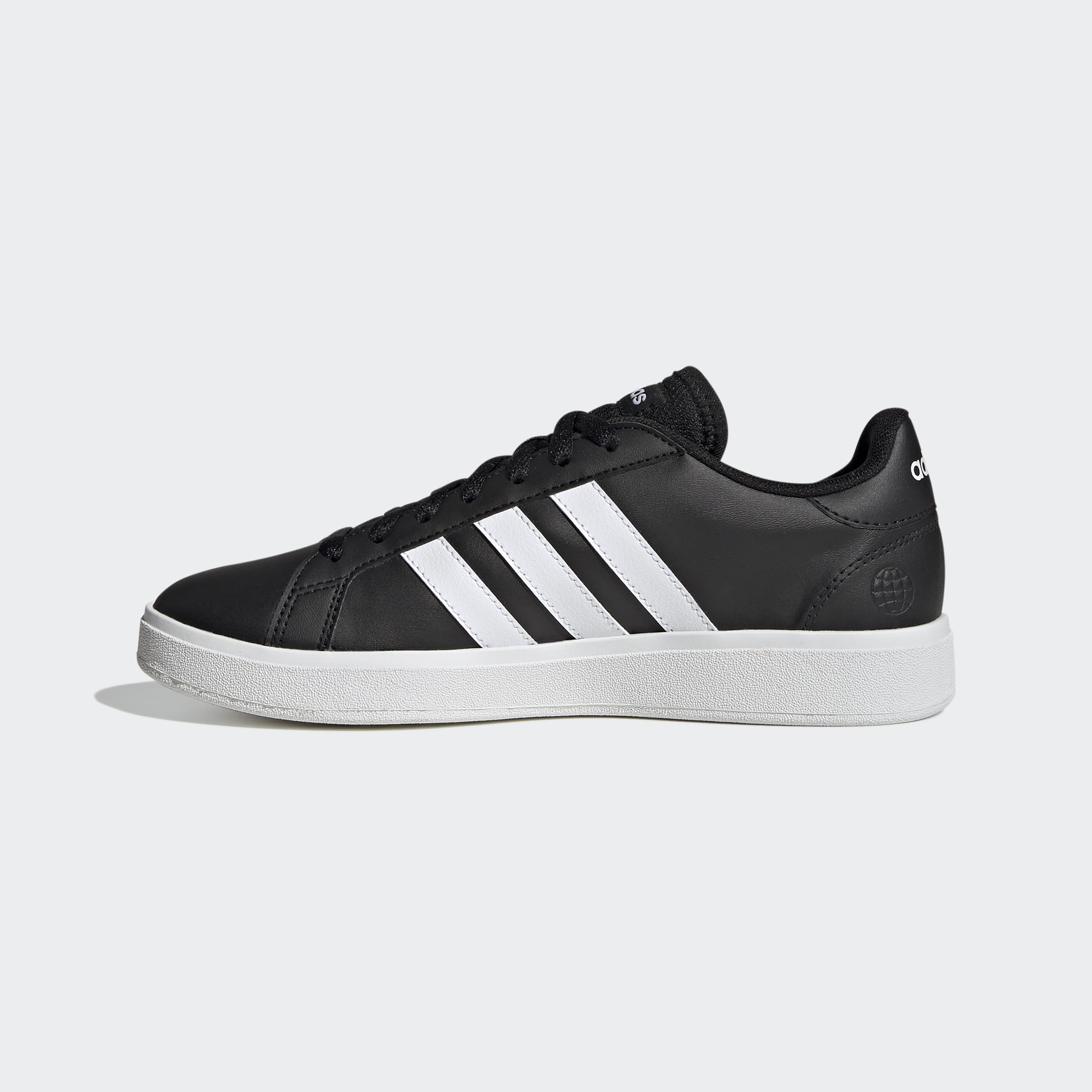 adidas Women's Grand Court Base 2.0 Tennis Shoes, Core Black-cloud White, 7.5