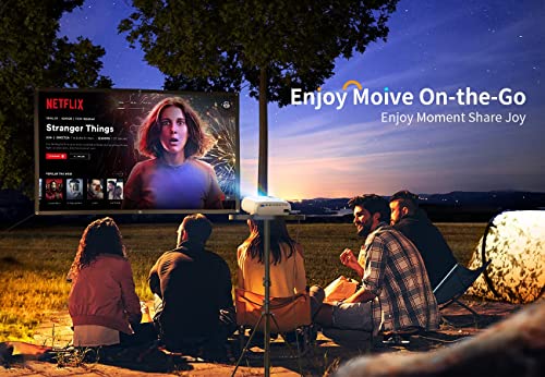 Projector with WiFi, 2023 Upgrade 9000L [100" Projector Screen Included] Projector for Outdoor Movies, 1080P Supported Mini Projector Compatible with TV Stick, iOS, Android, PS5