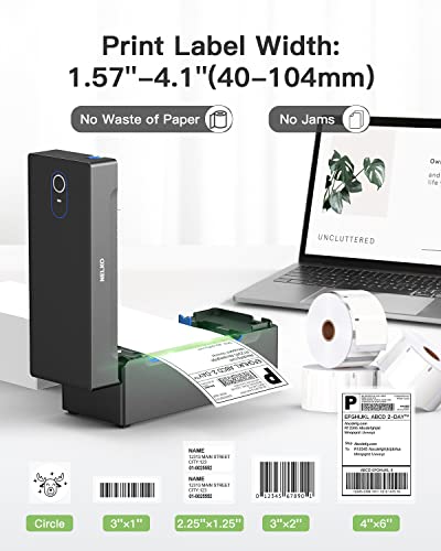 Nelko Bluetooth Thermal Shipping Label Printer, Wireless 4x6 Shipping Label Printer for Small Business, Support Android, iPhone and Windows, Widely Used for Amazon, Ebay, Shopify, Etsy, USPS