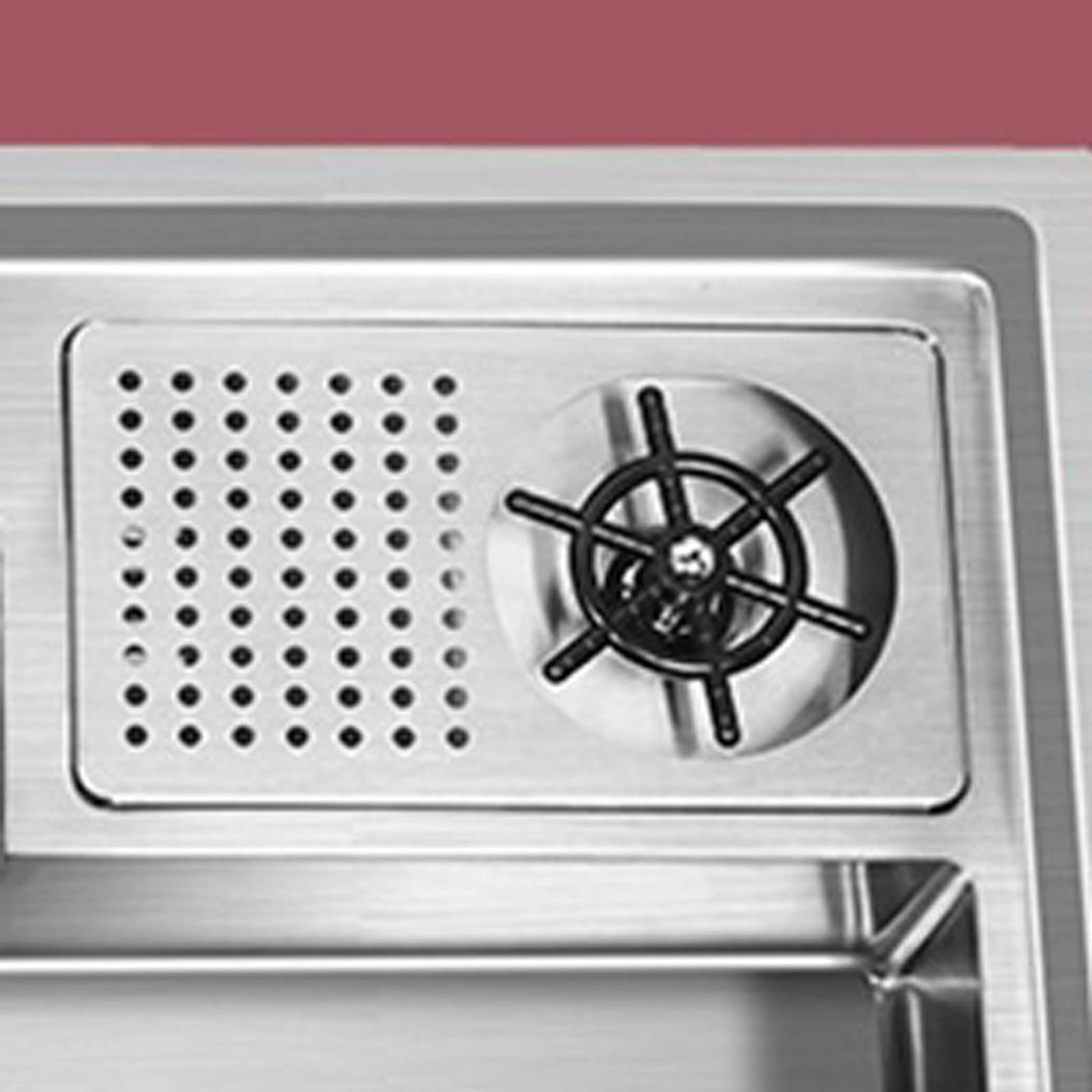 SZYAWxwj Mini Dishwasher Washer Sink Manual Wire Drawing Dishwasher Set Meal Kitchen Stainless Steel Dish Washing Basin