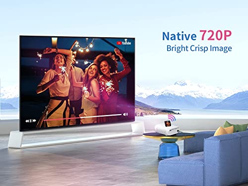 Projector with WiFi, 2023 Upgrade 9000L [100" Projector Screen Included] Projector for Outdoor Movies, 1080P Supported Mini Projector Compatible with TV Stick, iOS, Android, PS5