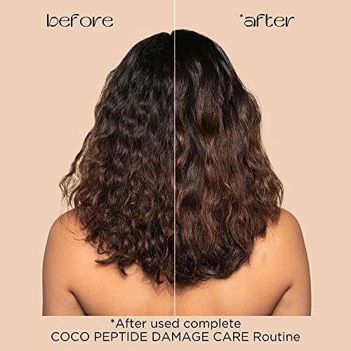 Pacifica Coco Peptide Damage Care Shampoo & Conditioner Set β Repairing Hair Care for Dry Damaged Hair Vegan Collagen & Peptides for Split Ends & Breakage Sulfate Free Clean Vegan Dermatologist Tested