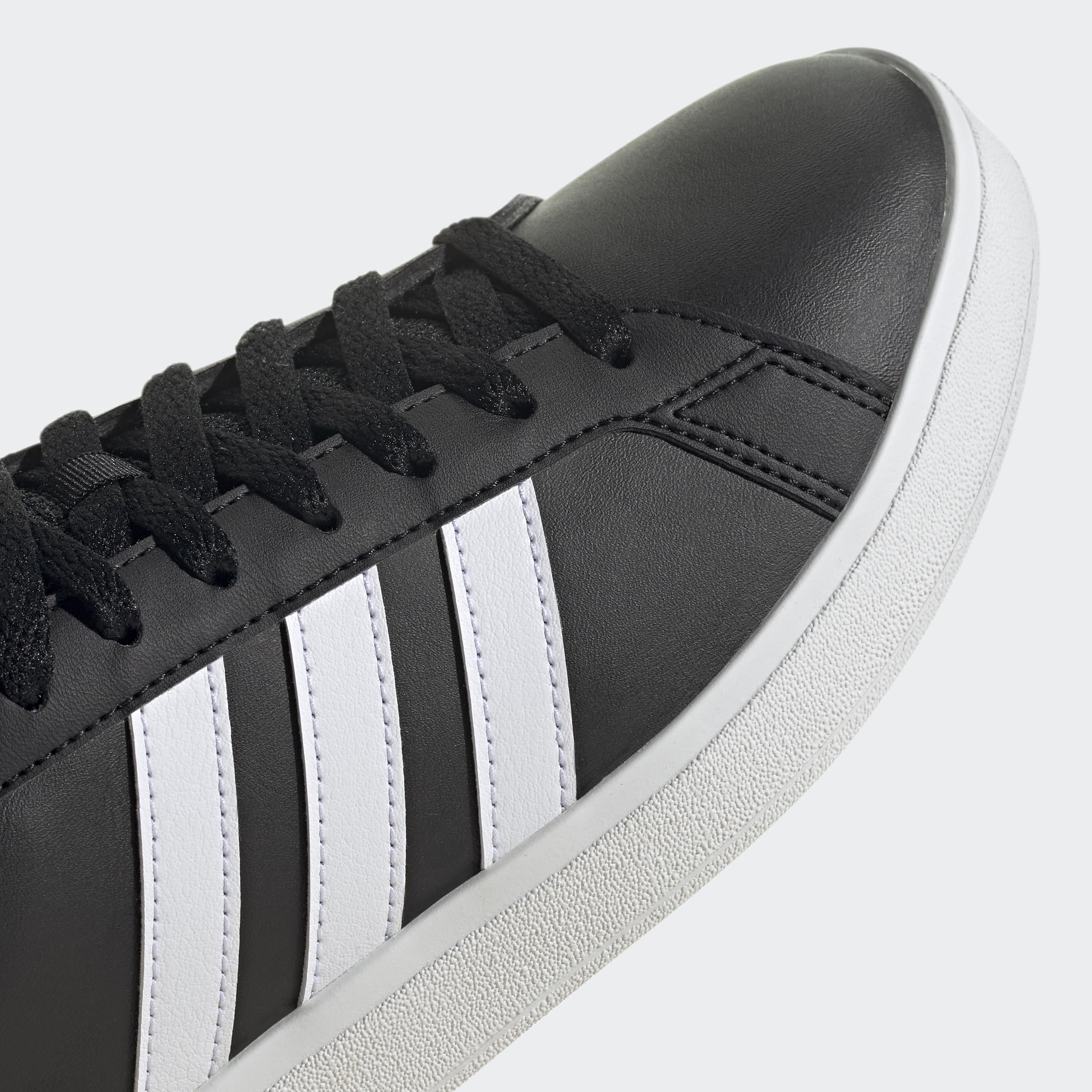 adidas Women's Grand Court Base 2.0 Tennis Shoes, Core Black-cloud White, 7.5