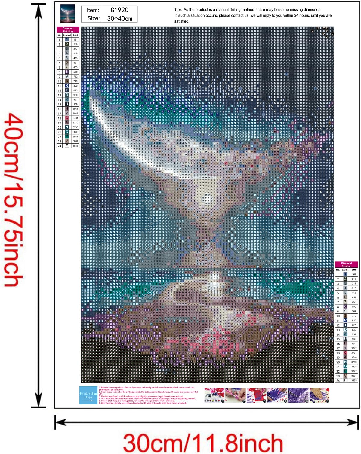 Clendo Moon Diamond Painting Kits for Adults,Moon with Flowers Diamond Art Kits Full Drill Crystal Rhinestone Diamond Embroidery Craft Kits for Home Wall Decor Inch12X16