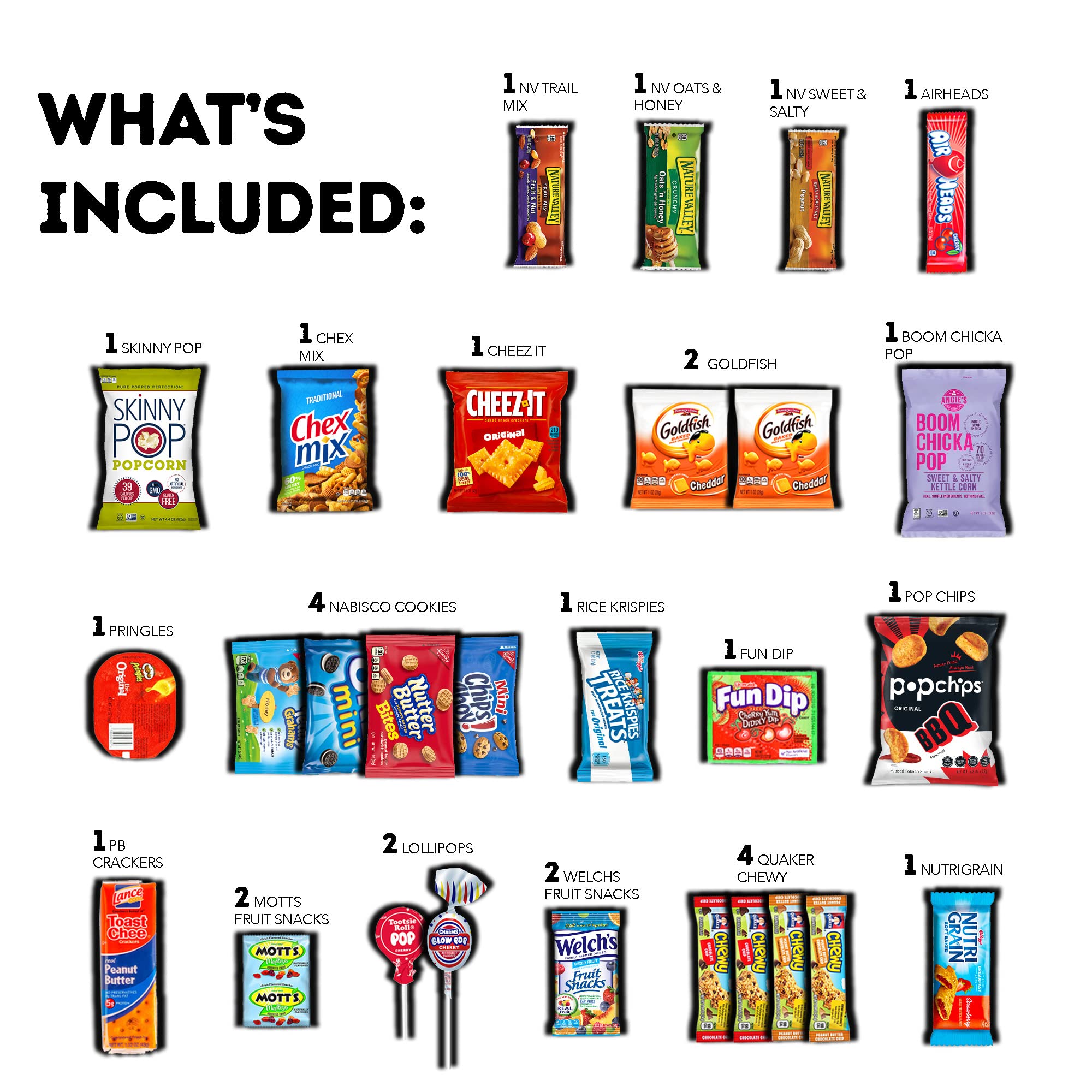 SNACK BOX Quality Snack Variety Pack Gift for Kids and Adults Final Exams, College Back to School