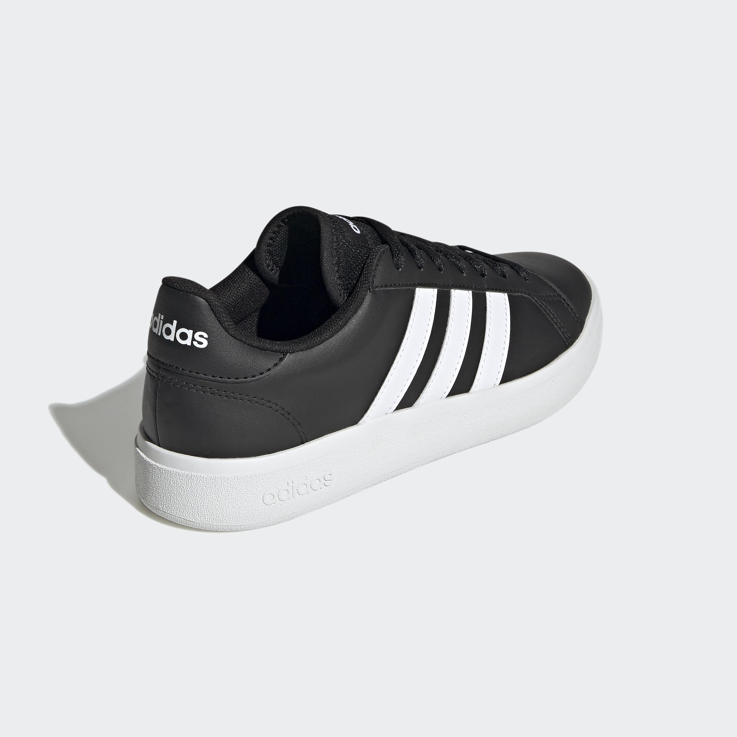 adidas Women's Grand Court Base 2.0 Tennis Shoes, Core Black-cloud White, 7.5