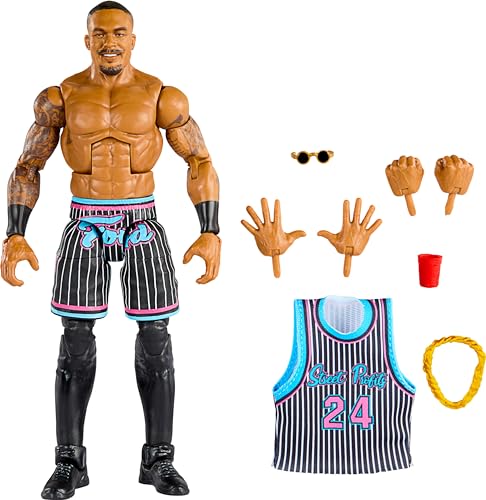 Mattel WWE Montez Ford Elite Collection Action Figure with Accessories, Articulation & Life-like Detail, Collectible Toy, 6-inch