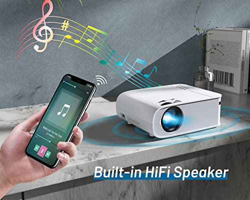Projector for iPhone, ARTSEA 15000L 4K HD Projector Native 1080P 5G WiFi 2023 Upgrade Indoor Outdoor Video Projector with 100Inch Projection Screen, Movie Home Projector for TV Stick/PS4/Android/iOS