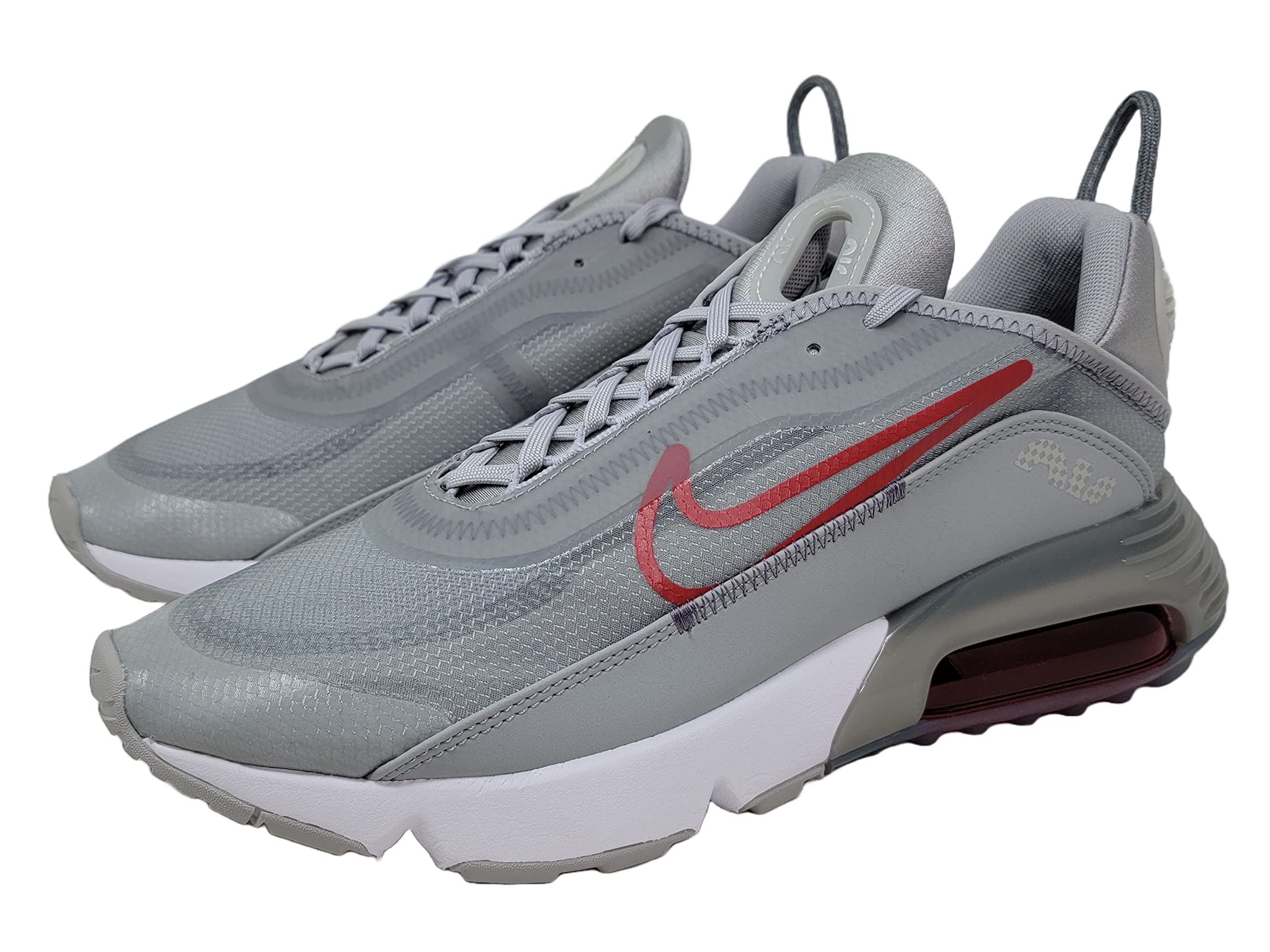 Nike Men's Air Max 2090 DC4117 Running Shoes, Lt Smoke Grey/University Red, 11.5 M US