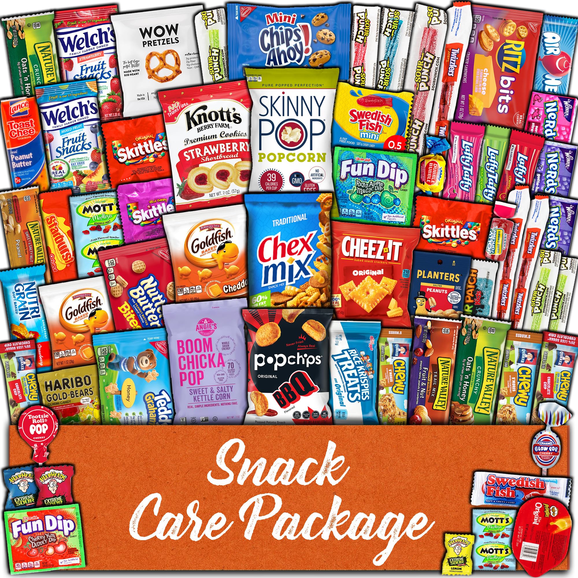 SNACK BOX Quality Snack Variety Pack Gift for Kids and Adults Final Exams, College Back to School