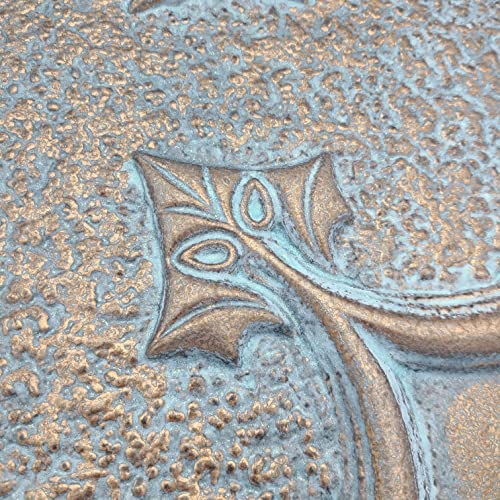 TD35 Weathered Copper PVC Ceiling tile, Box of 10 2'X2' Glue up/Drop in Tiles, covers 40 sq.ft. Easy to install, great for DIY project. Gorgeous antique look ceiling, ideal for pubs, restaurants etc.