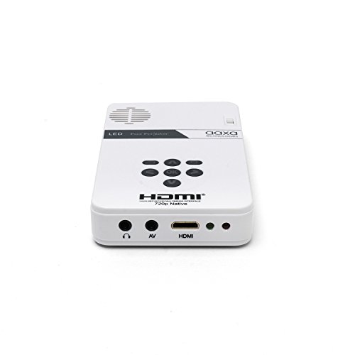 AAXA Technologies KP-101-01 AAXA LED Pico Micro Video Projector - Pocket Size Portable Mobile Mini Projector with mini-HDMI, built-in Media Player & Speakers, 3.5mm Aux Out, Micro SD/USB readers and 80 Min Lithium-Ion Battery