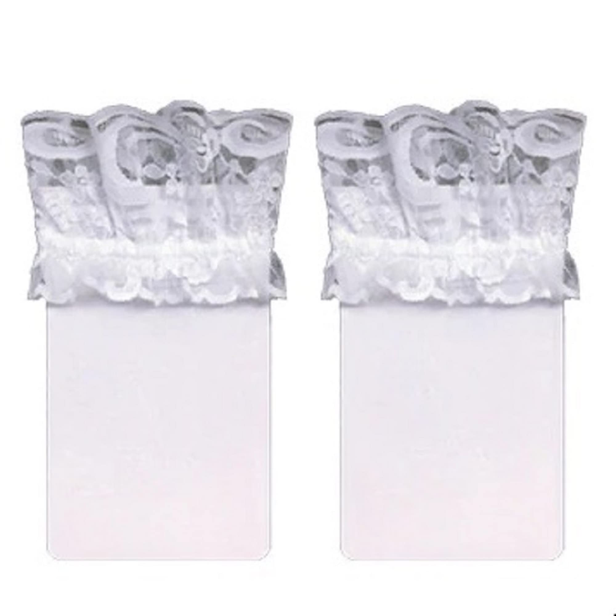 Floral Lace Garter Belt+Thong+Stockings Sets White Black Red (White, Small)