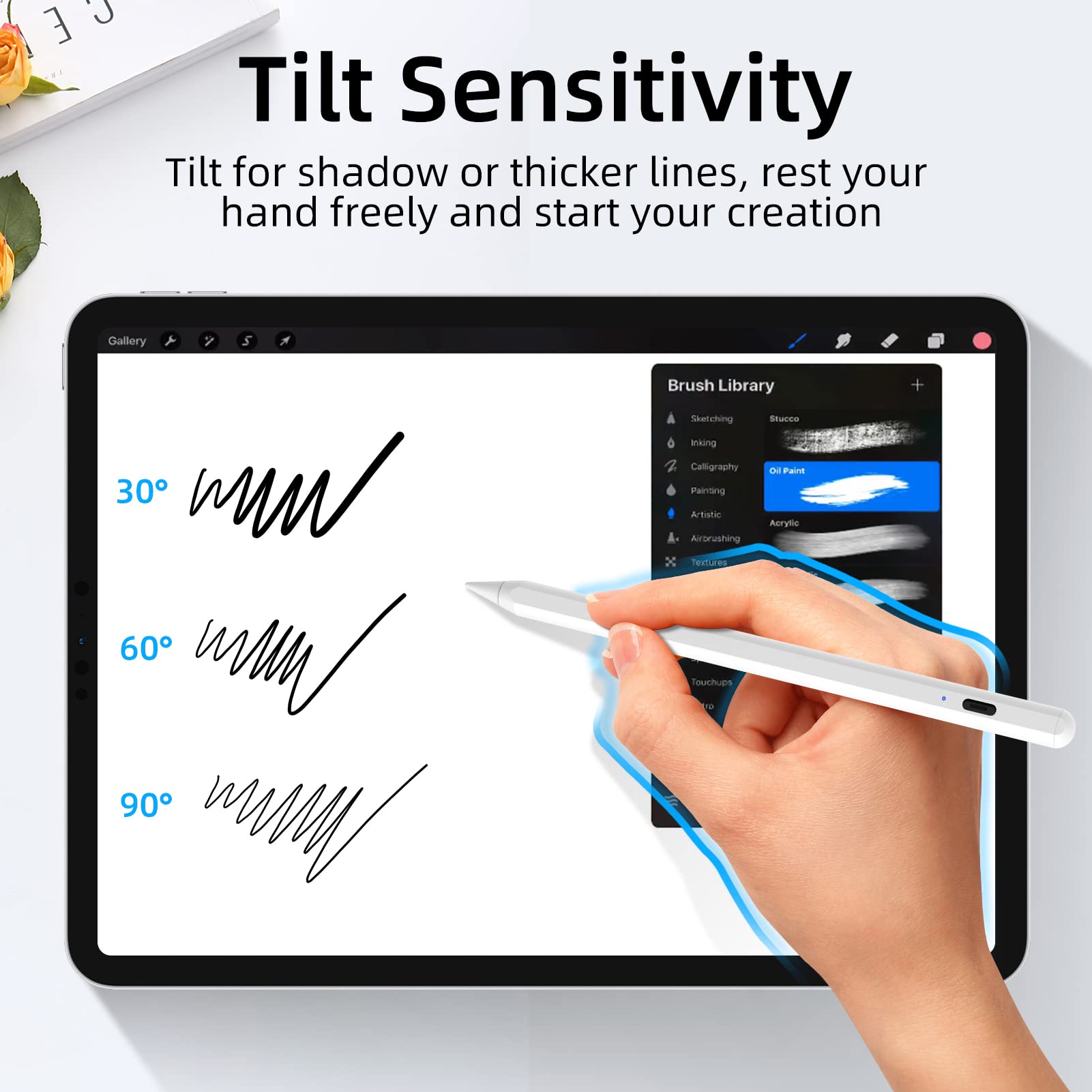 JUQITECH Backlit Keyboard Case with Stylus Pen for iPad 9th/8th/7th Gen 10.2inch - Active Pencil with Palm Rejection, Wireless Bluetooth Magnetic Keyboard for iPad 10.2" Cover Case with Pencil Holder