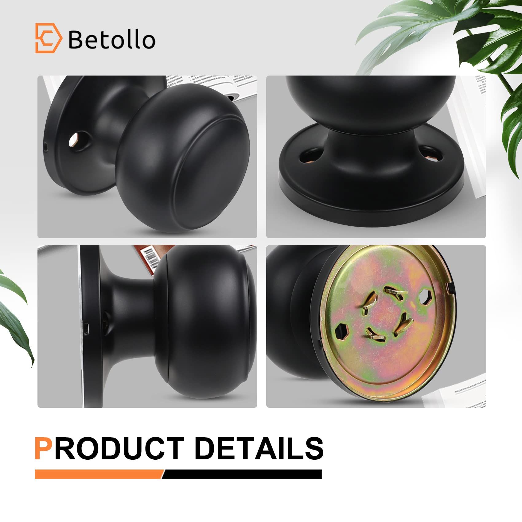 Betollo 3 Pack Door Knobs