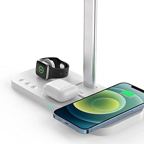SGDSF 15W QI Quick Wireless Charger LED Desk Lamps Dimmable Eye Table Lamp Watch Charging for Home Office Light