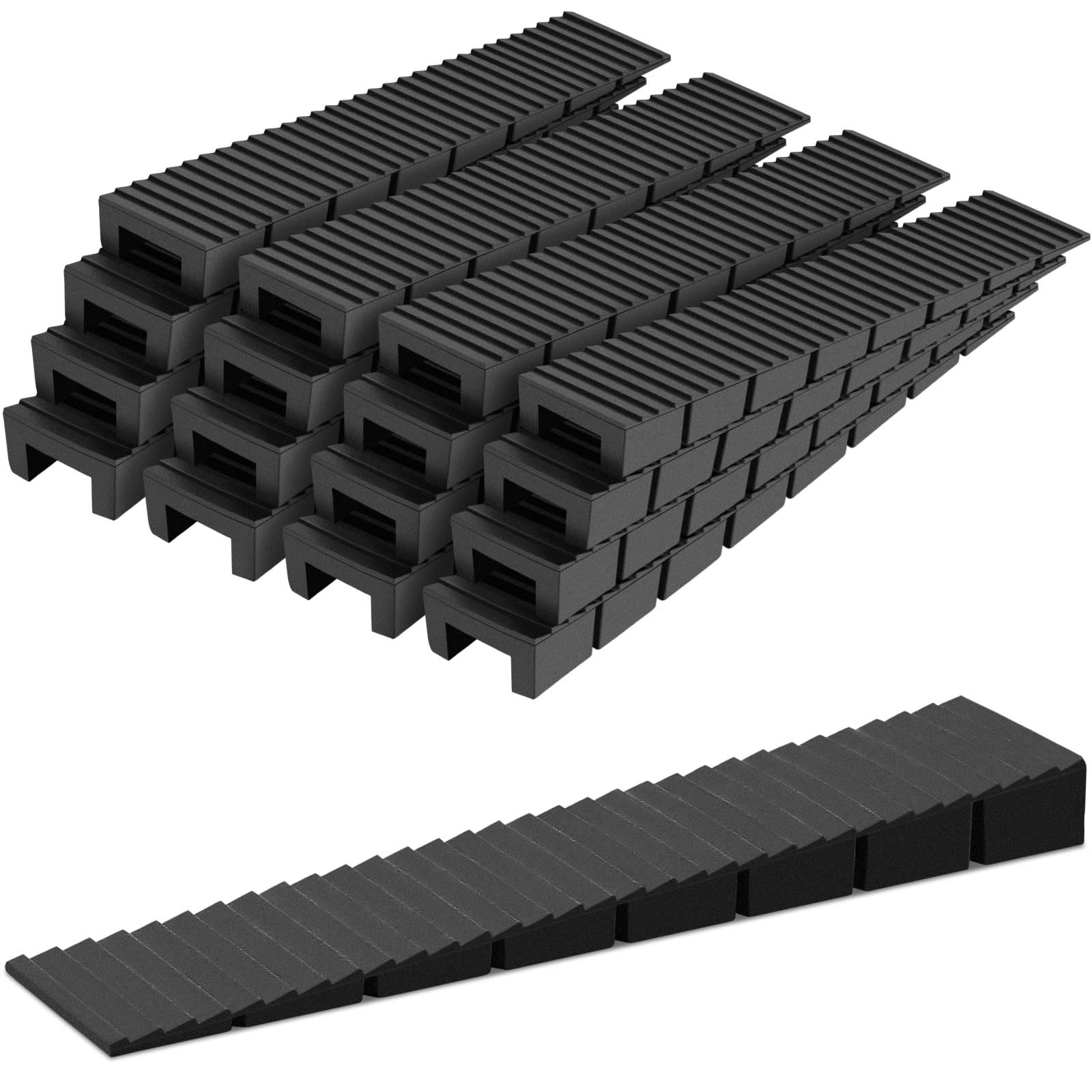 Composite Shims for Indoor/Outdoor Use(40 pcs), Heavy Duty Never Rot Plastic Wedge Shims for Leveling, DIY Furniture Levelers for Home Improvement, Table, Furniture, Doors, Windows, Sheds, Toilet