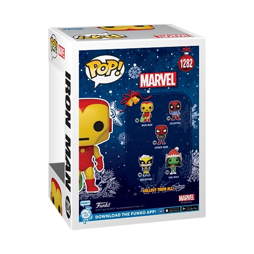 Funko POP! Marvel: Holiday - Iron Man with Bag - Marvel Comics - Collectable Vinyl Figure - Gift Idea - Official Merchandise - for Kids & Adults - Movies Fans - Model Figure for Collectors