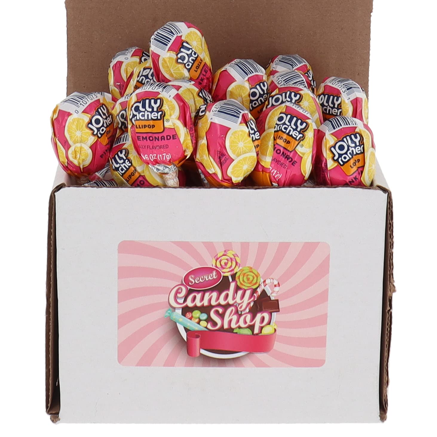 SECRET CANDY SHOP Jolly Rancher Pops Lollipops Lollies in a Box (Pink Lemonade, Pack of 20)